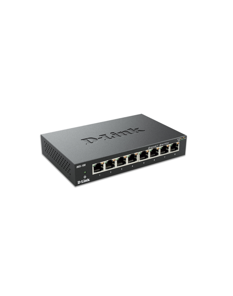 D-LINK DGS-108 8-Port Gigabit Network Switch – High-Speed & Reliable ...